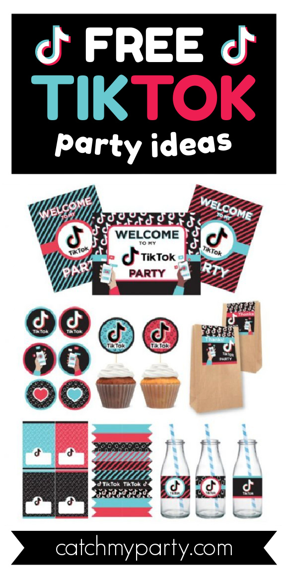 Download These Fun Free TikTok Party Printables! | Catch My Party