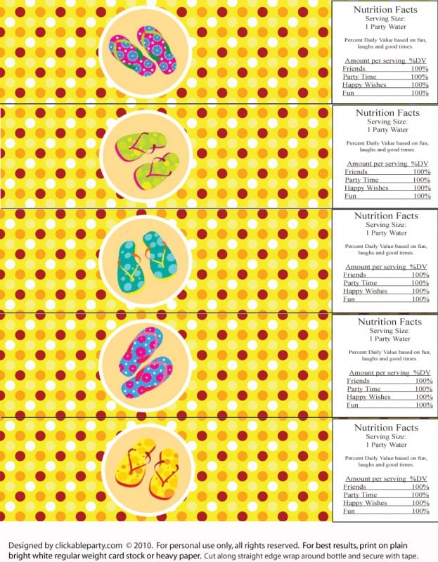 FREE Summer Party Printables from Clickable Party | Catch My Party