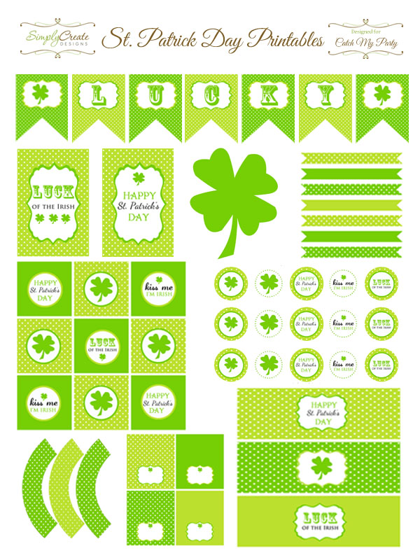FREE St. Patrick's Day Party Printables from Simply Create Designs ...