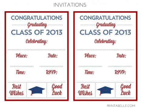 FREE Graduation Party Printables | Catch My Party