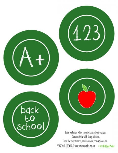 FREE Chalkboard Back to School Party Printables from With Envy Parties ...