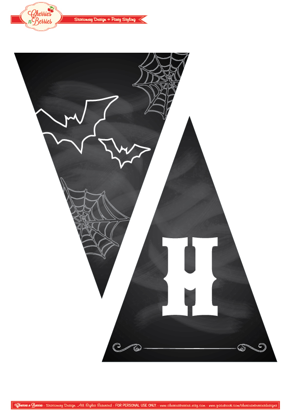 Free Retro Chalkboard Halloween Printables from Cherries n' Berries ...