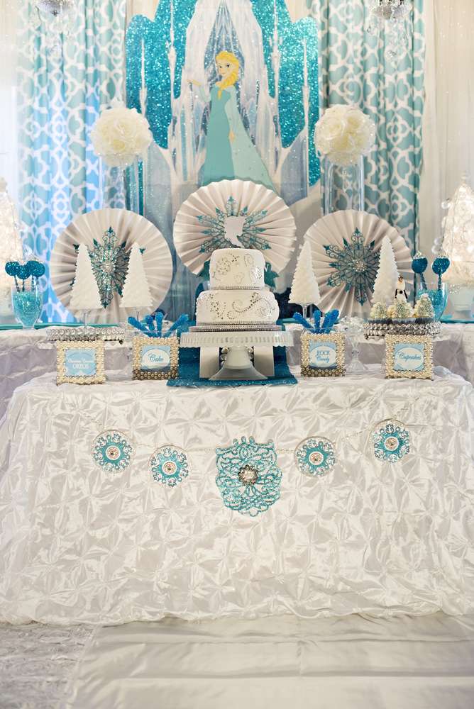 You Must-See These 15 Stunning Frozen Dessert Table Ideas! | Catch My Party