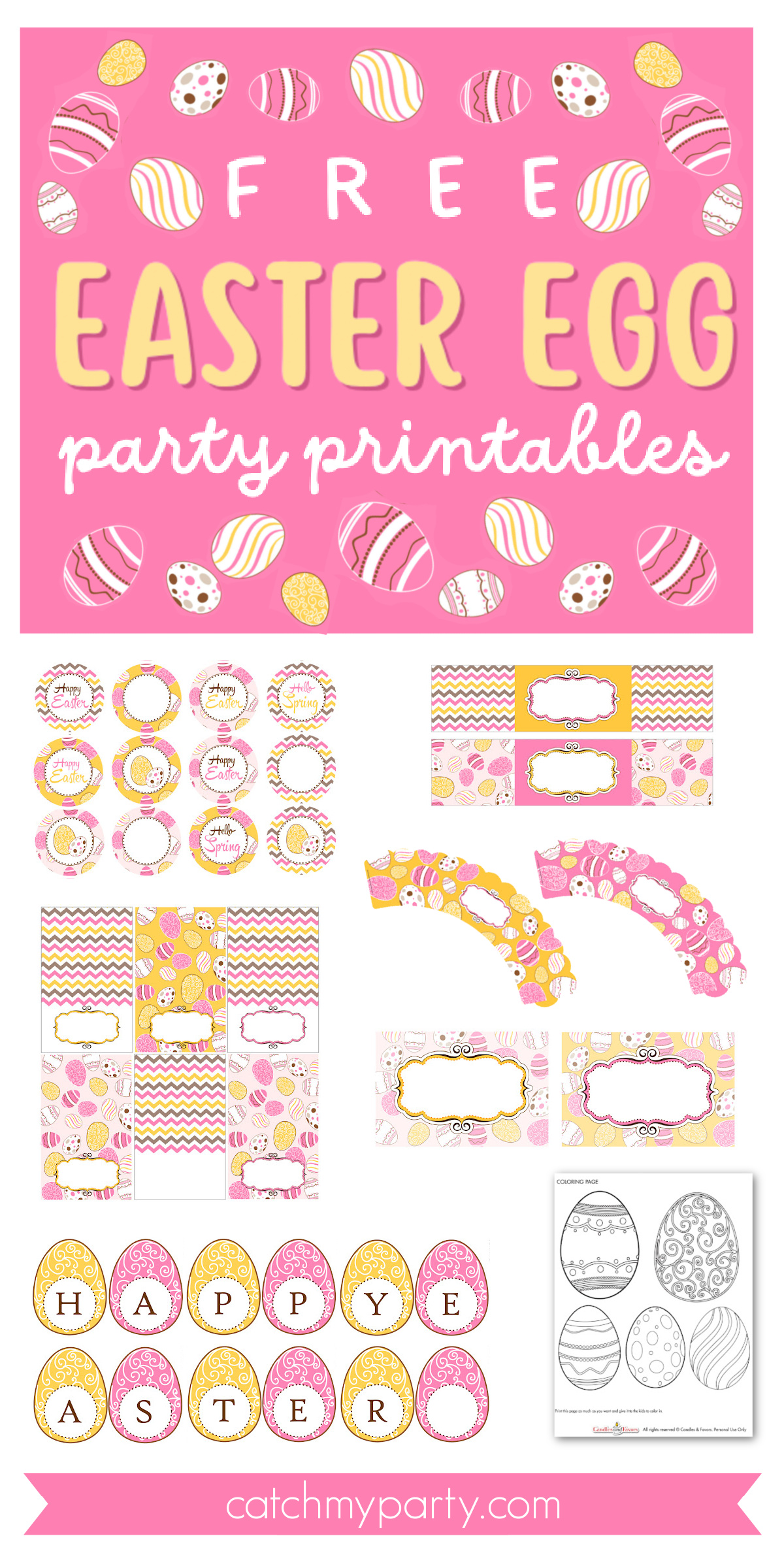 Free Easter Egg Party Printables | Catch My Party