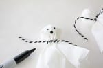 Halloween Tissue Ghost Garland DIY | Catch My Party