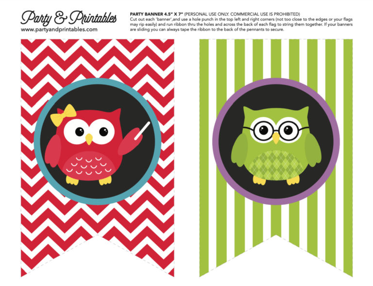 Free Back-To-School Owl Printables | Catch My Party