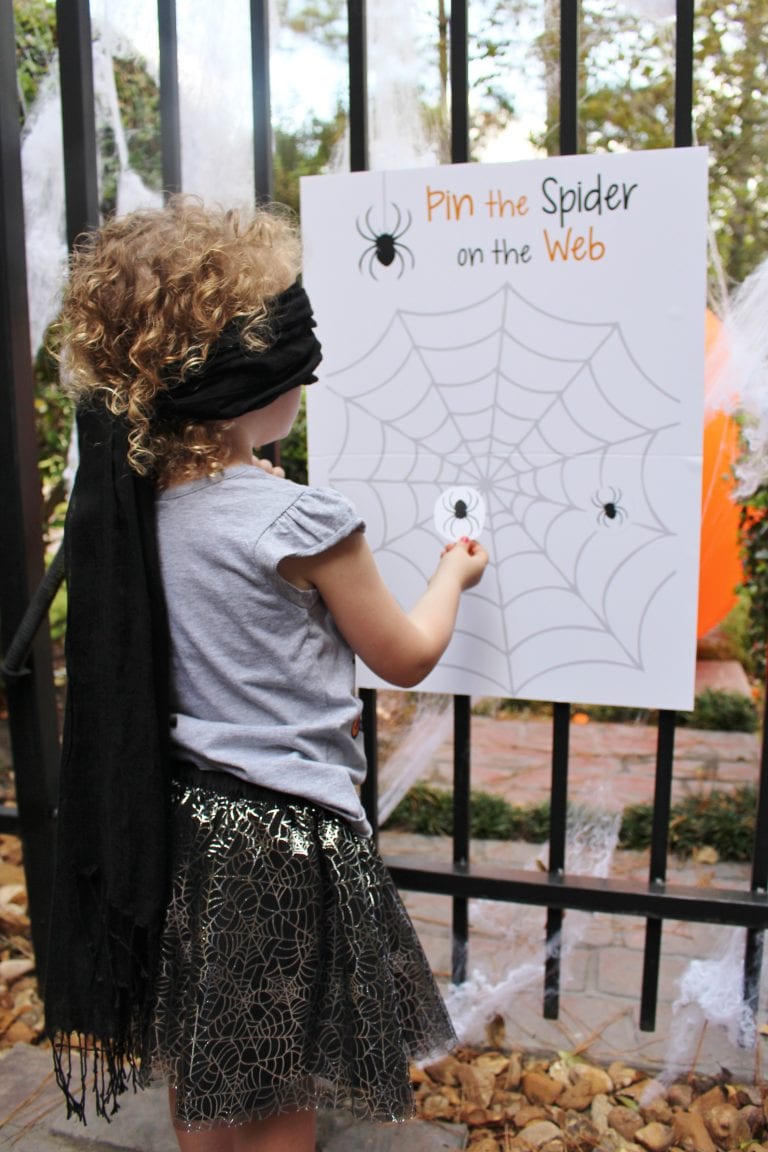 Halloween Pin the Spider on the Web Game | Catch My Party