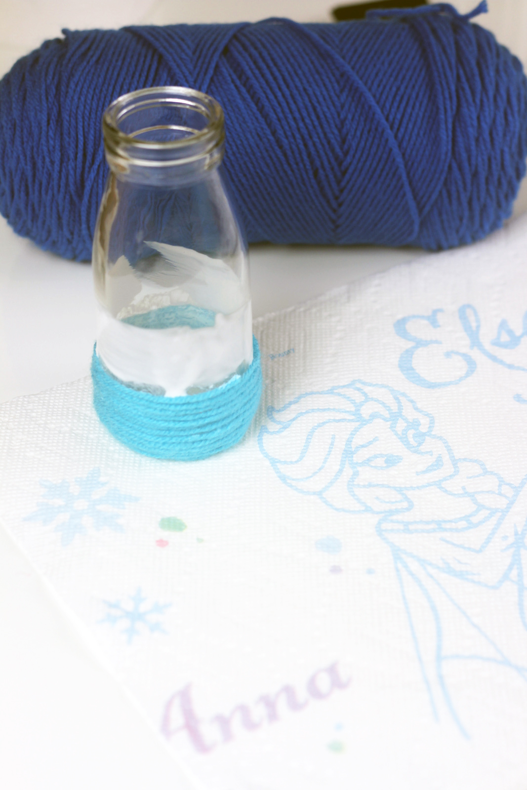 Frozen Yarn Wrapped Bottles | Catch My Party
