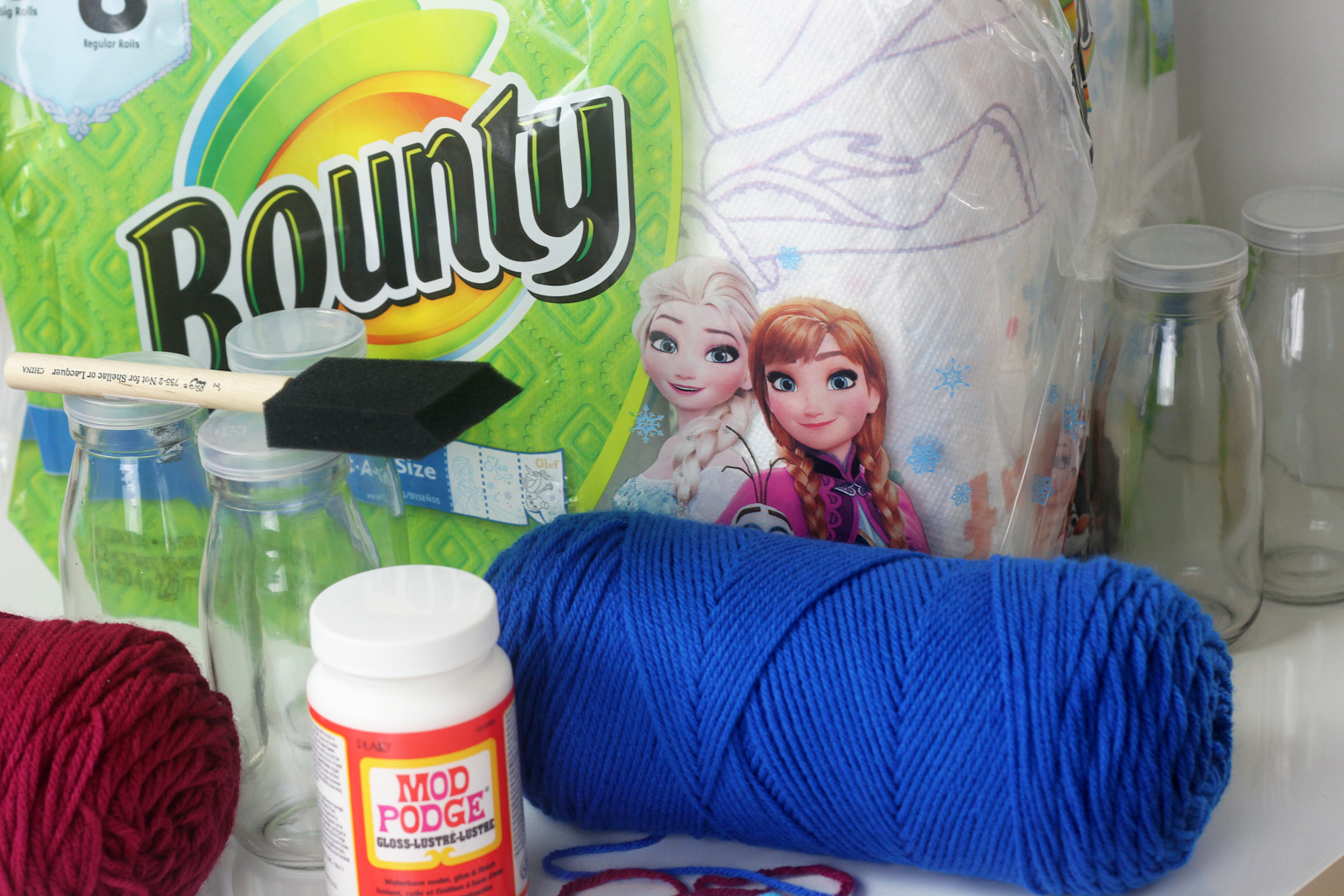 Frozen Yarn Wrapped Bottles | Catch My Party