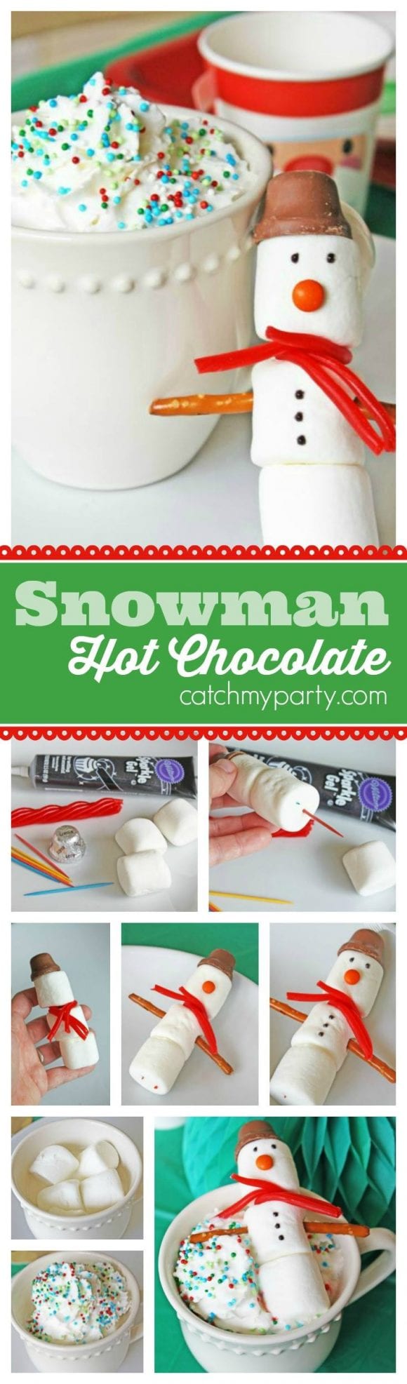 Marshmallow Snowman Hot Chocolate | Catch My Party