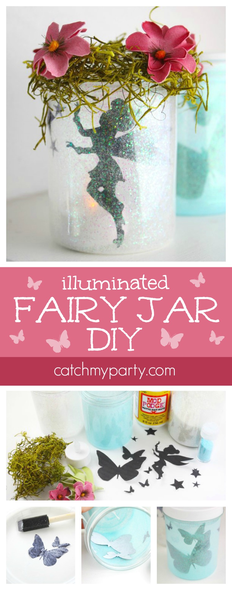 Illuminated Fairy Jar DIY | Catch My Party