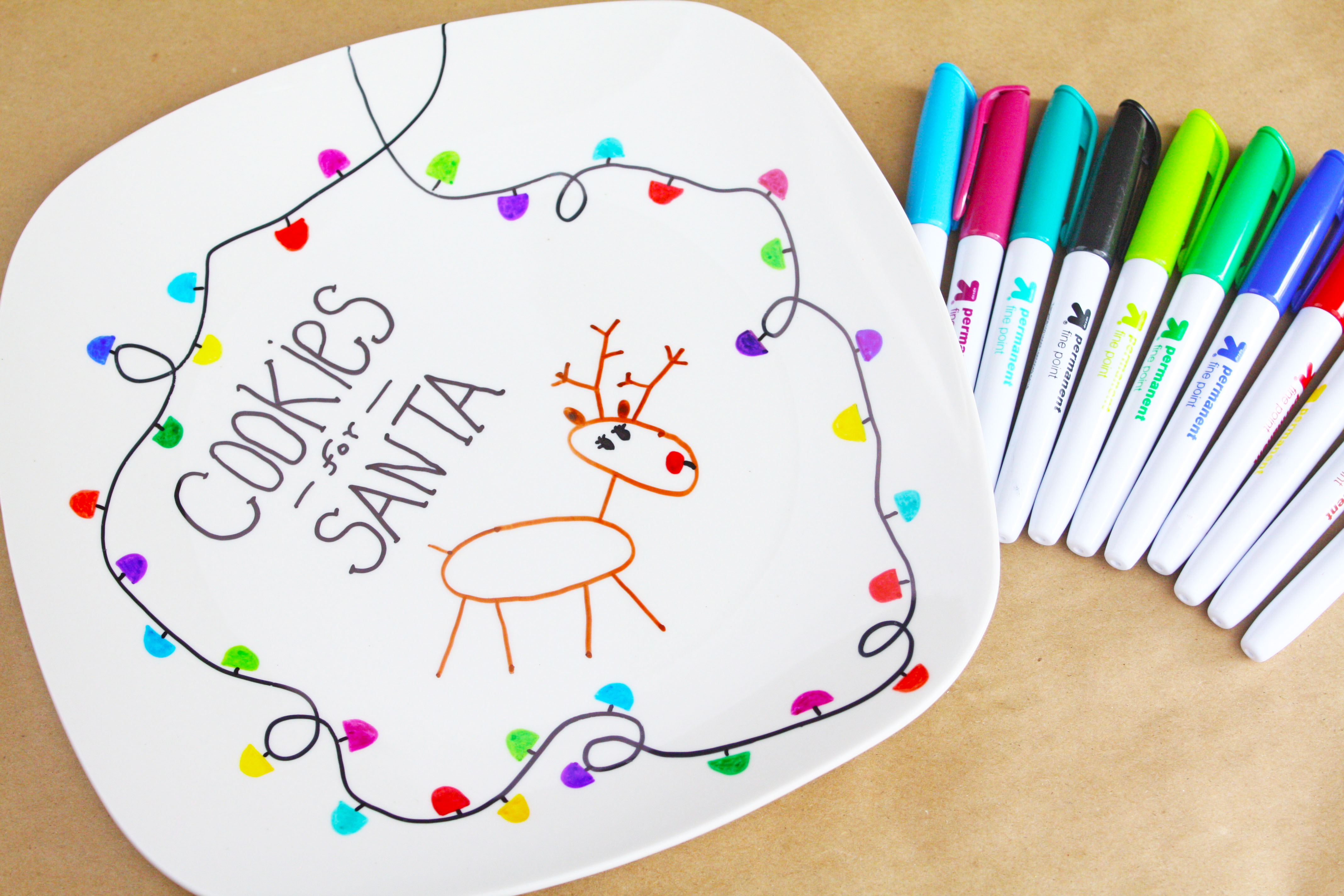 Santa Cookie Plate DIY | Catch My Party