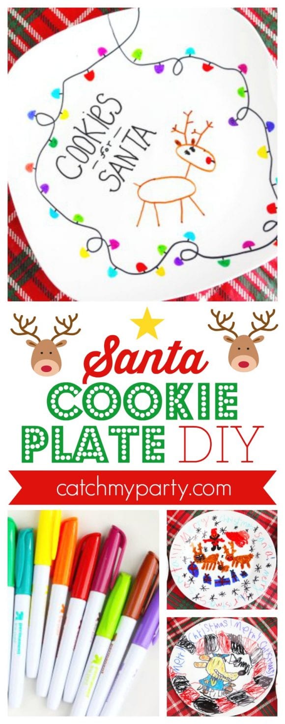 Santa Cookie Plate DIY | Catch My Party
