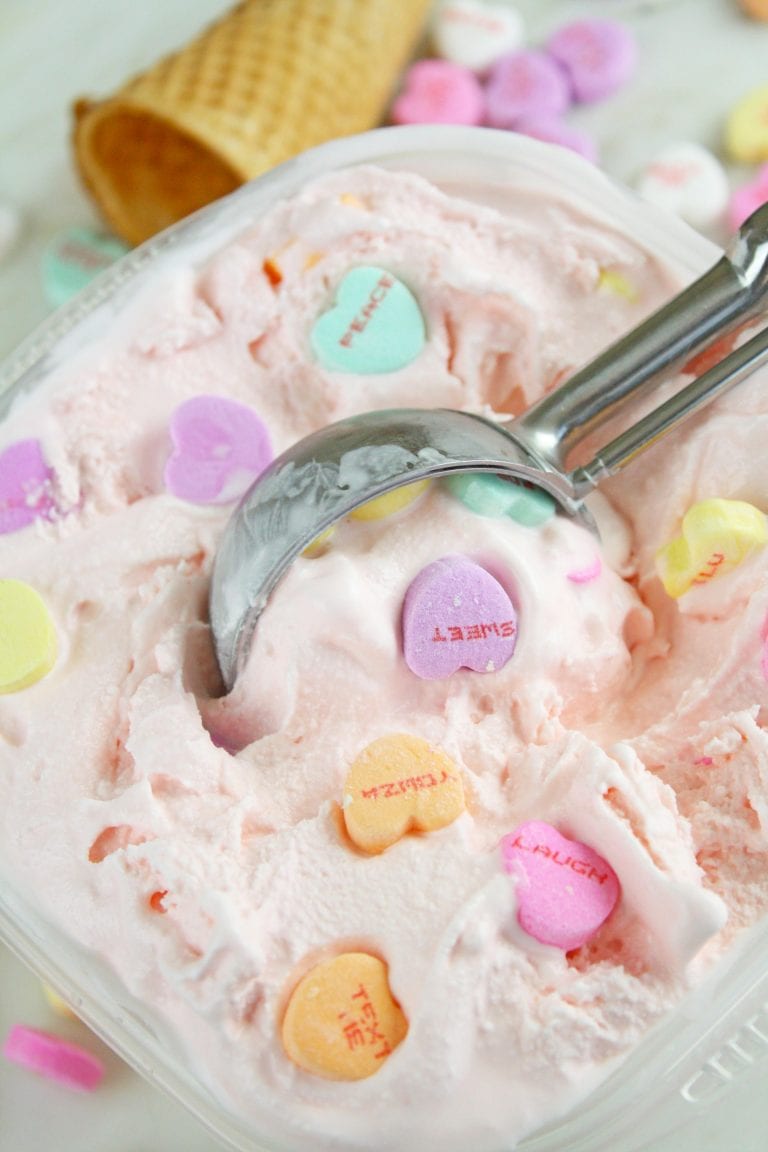 Conversation Hearts Ice Cream Recipe | Catch My Party