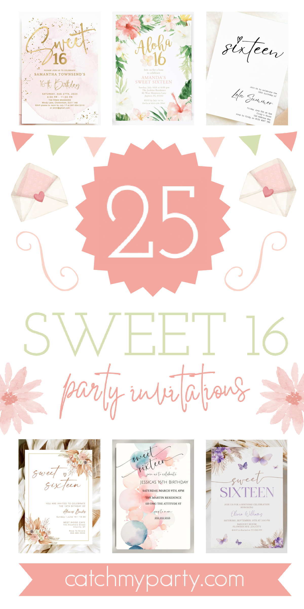 The 25 Most Glamorous Sweet 16 Party Invitations! | Catch My Party