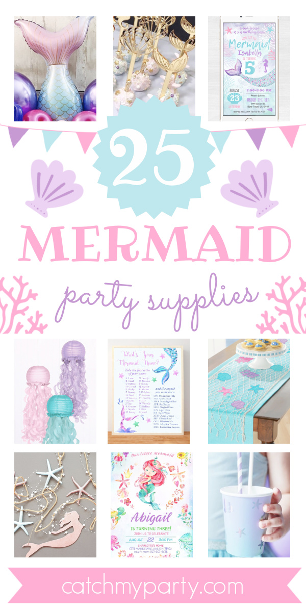 Take a Look at the 25 Most Beautiful Mermaid Party Supplies! | Catch My ...