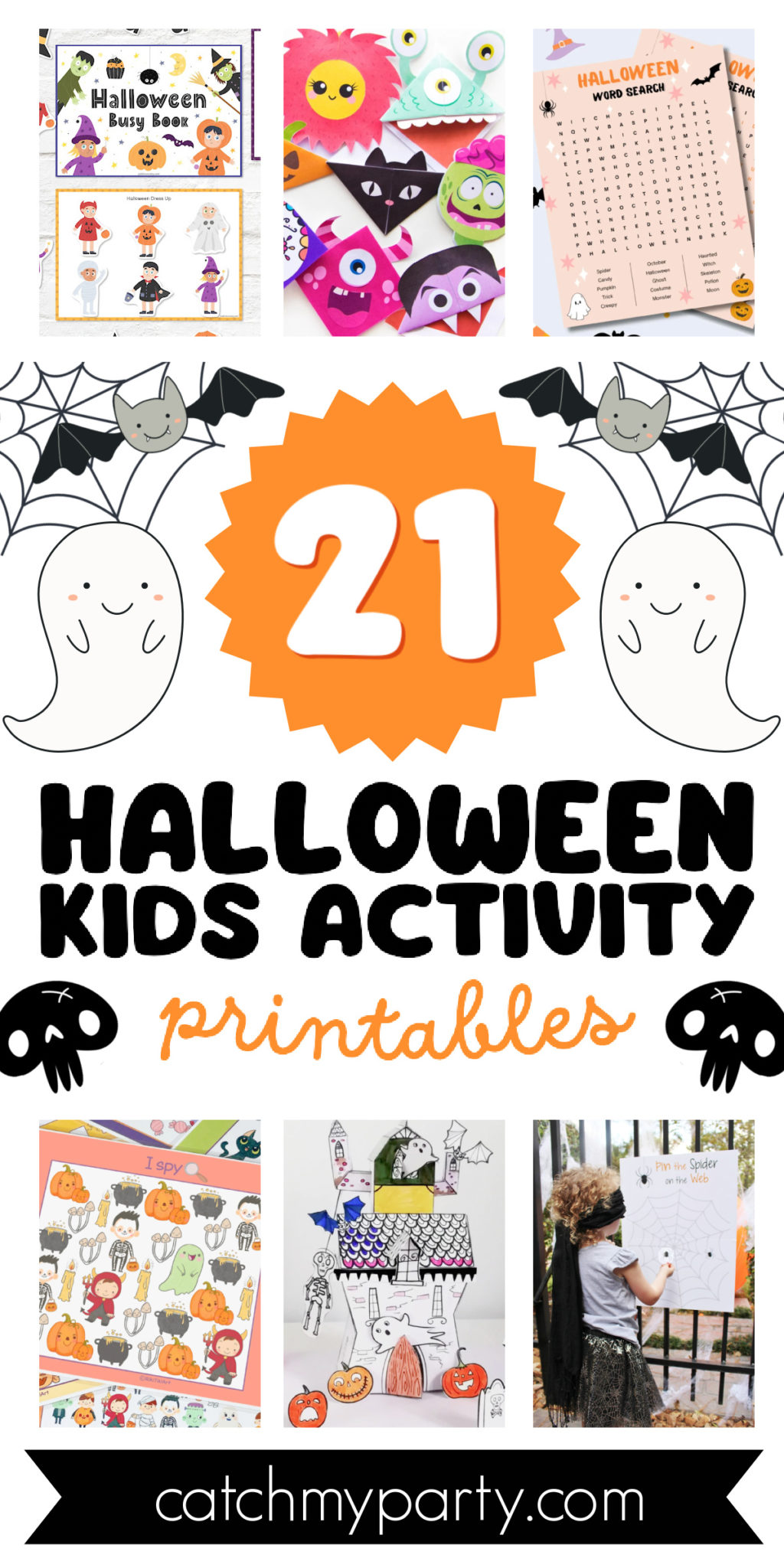 21 Fun Creepy Halloween Kids Activity Printables! | Catch My Party