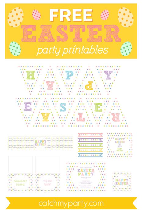 FREE Editable Easter Party Printables | Catch My Party