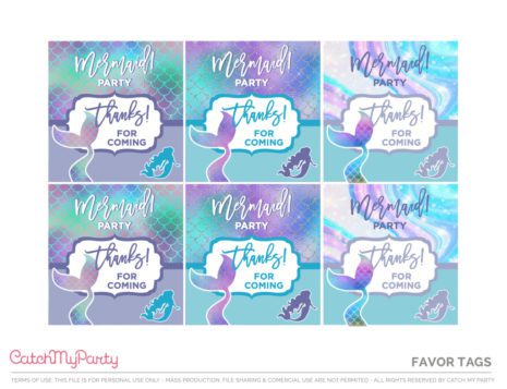 Fabulous FREE Mermaid Party Printables! | Catch My Party