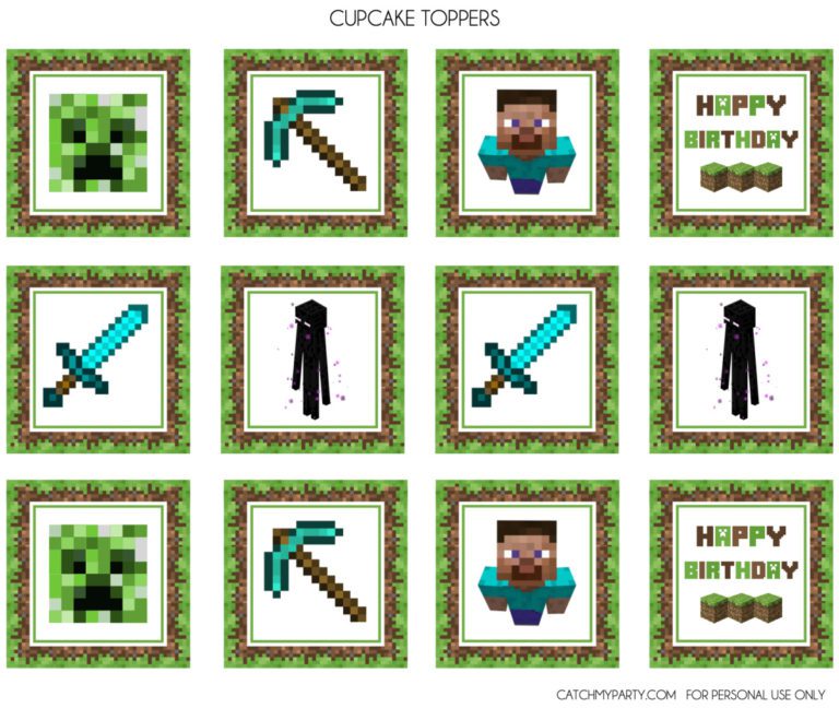 Download These Awesome FREE Minecraft Party Printables! | Catch My Party