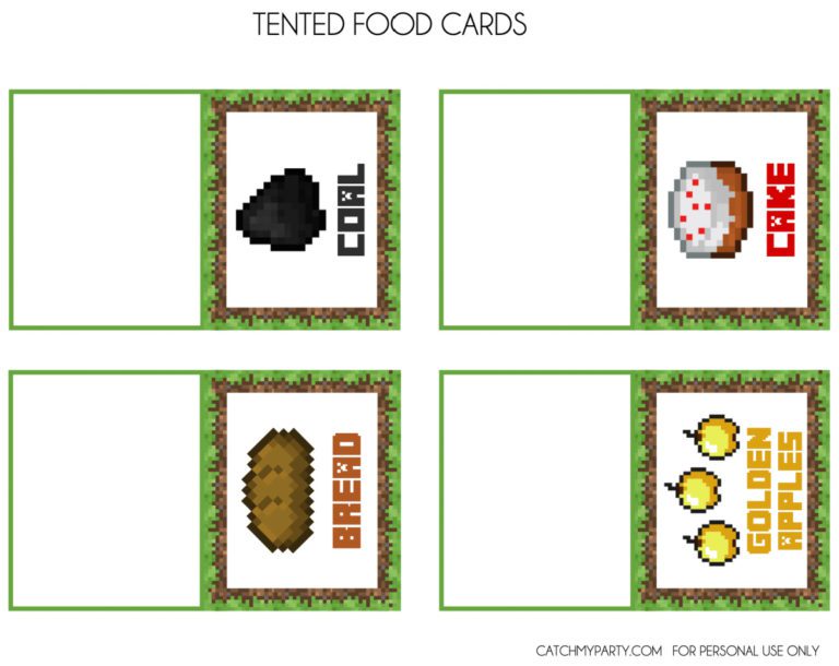 Download These Awesome FREE Minecraft Party Printables! | Catch My Party