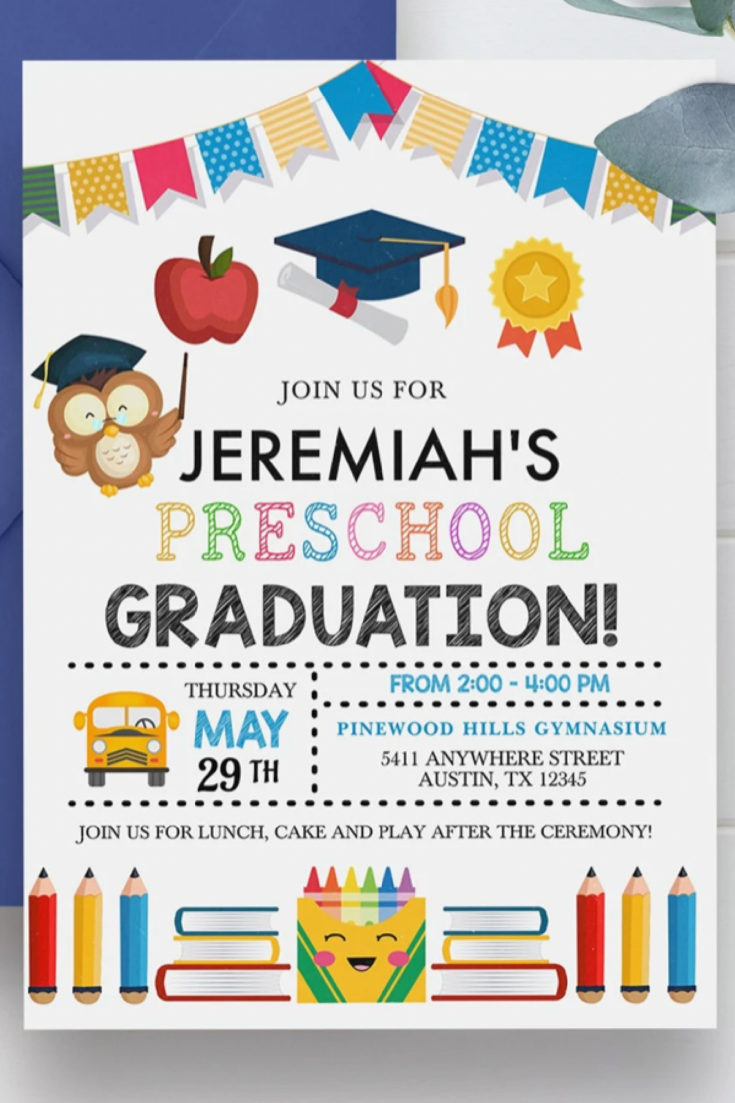 Preschool Graduation Party Invitations