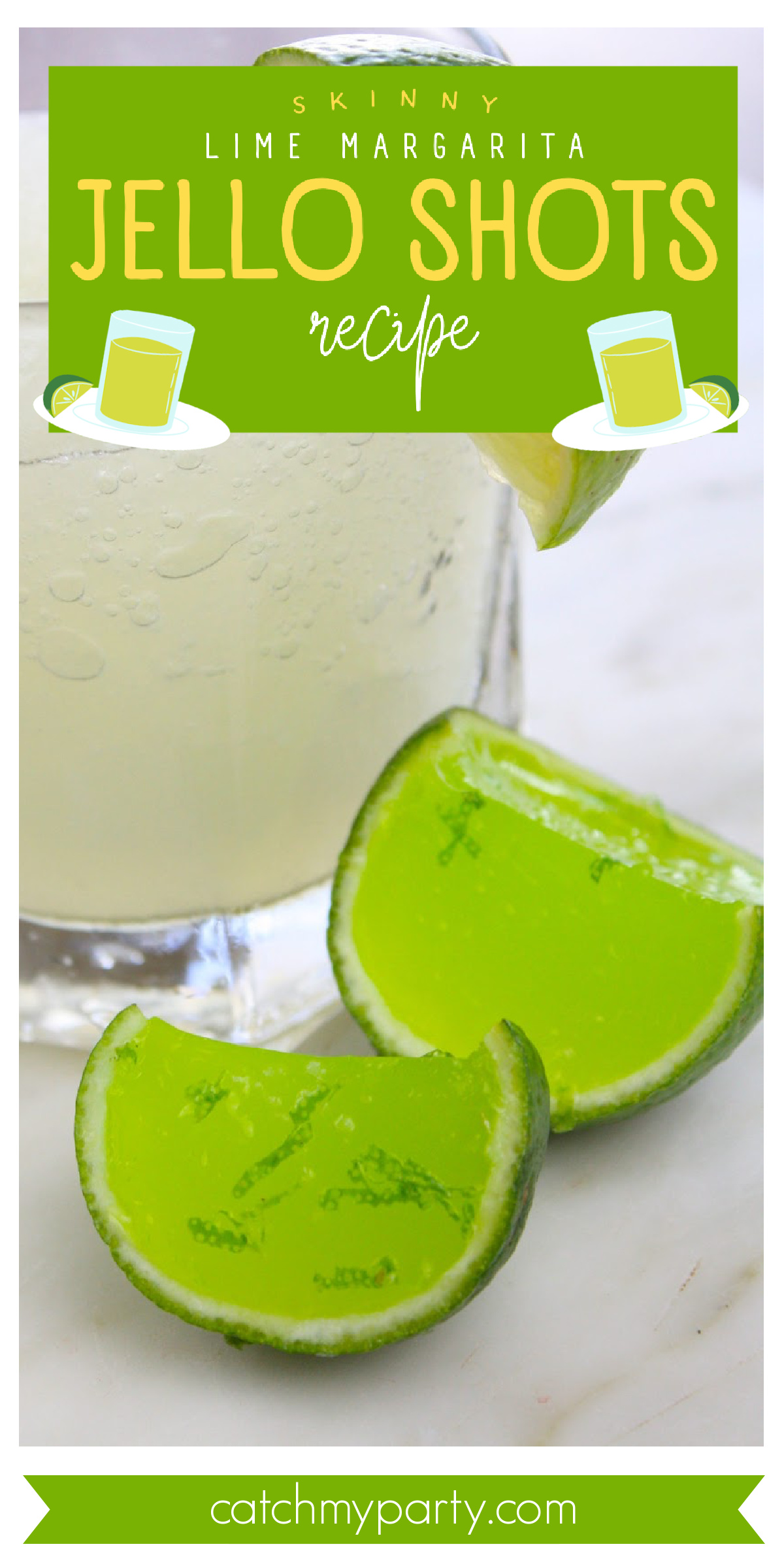 Skinny Margarita Lime Jello Shots | Catch My Party