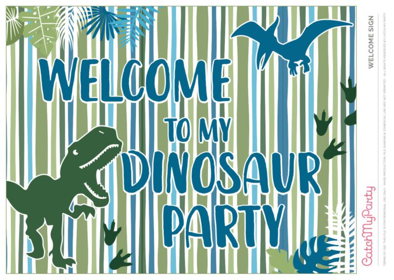 Download These Free Dinosaur Birthday Party Printables NOW! | Catch My ...