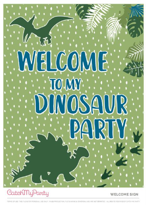 Download These Free Dinosaur Birthday Party Printables NOW! | Catch My ...