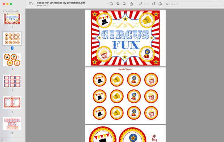 Retro Circus Party Printables (FREE Download)! | Catch My Party