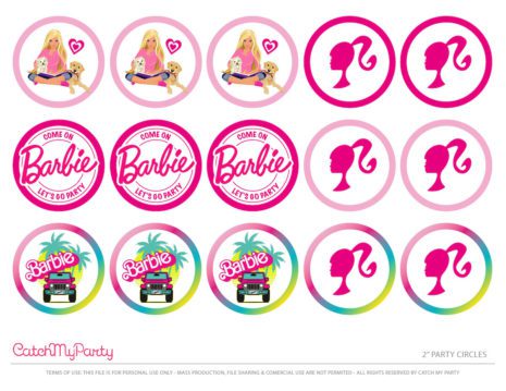 FREE BARBIE "Let's Go Party" Printables! | Catch My Party