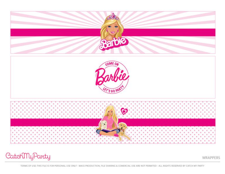 FREE BARBIE "Let's Go Party" Printables! | Catch My Party
