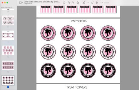 Vintage Barbie Party Printables (FREE Download) | Catch My Party