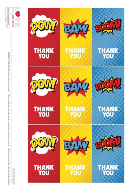 Awesome Superhero Party Printables (FREE Download)! | Catch My Party