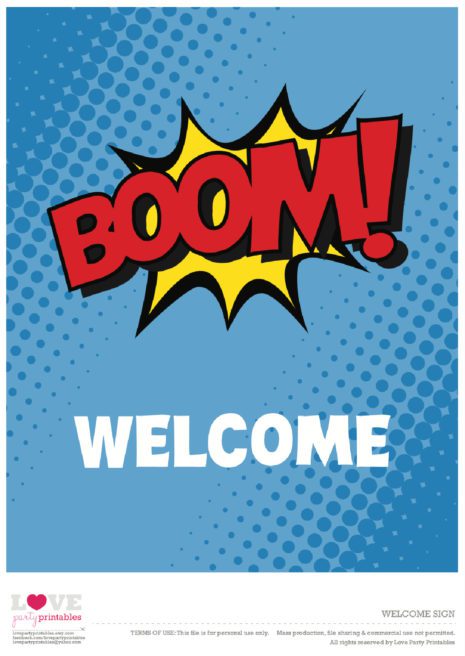 Awesome Superhero Party Printables (FREE Download)! | Catch My Party