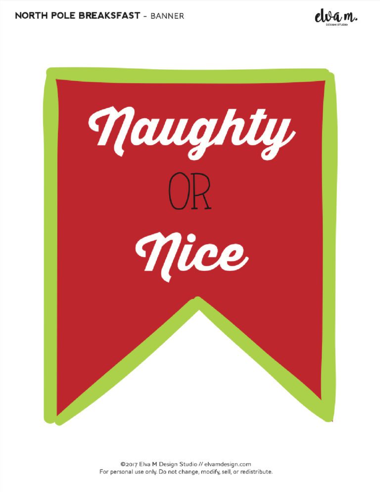 FREE Elf on a Shelf North Pole BREAKFAST PRINTABLES!🎄 | Catch My Party