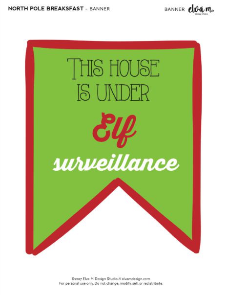 FREE Elf on a Shelf North Pole BREAKFAST PRINTABLES!🎄 | Catch My Party