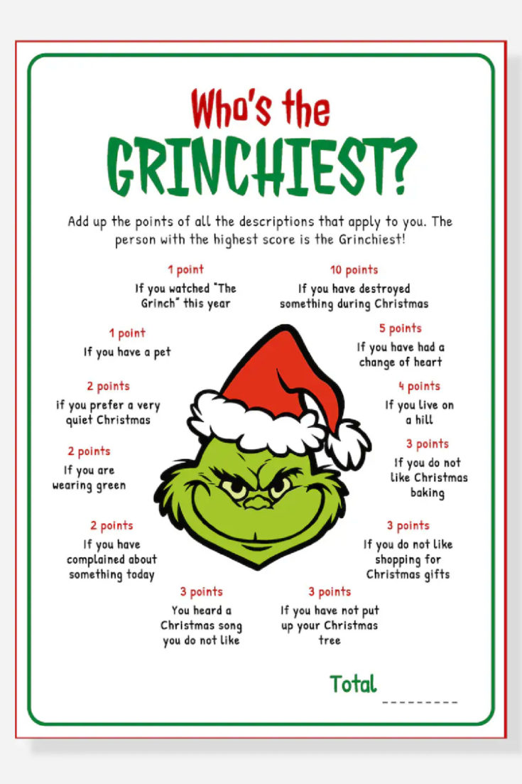 Grinch Party Games Grinch Freebies & A Linky Party! Busy Bee Speech