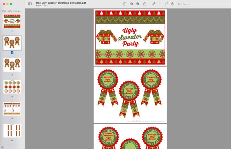 Download these Festive FREE Ugly Sweater Party Printables | Catch My Party