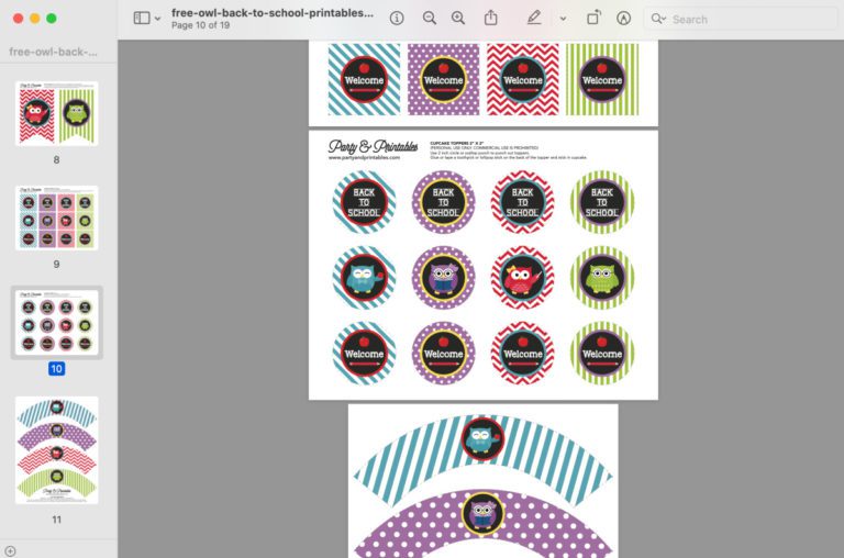 🦉 Free Owl Back-to-School Printables for Parties and Classrooms📚 ...