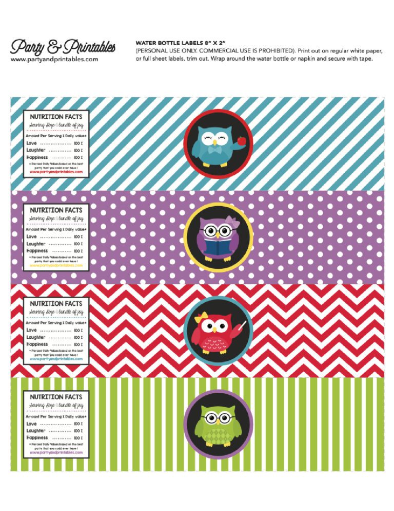 🦉 Free Owl Back-to-School Printables for Parties and Classrooms📚 ...