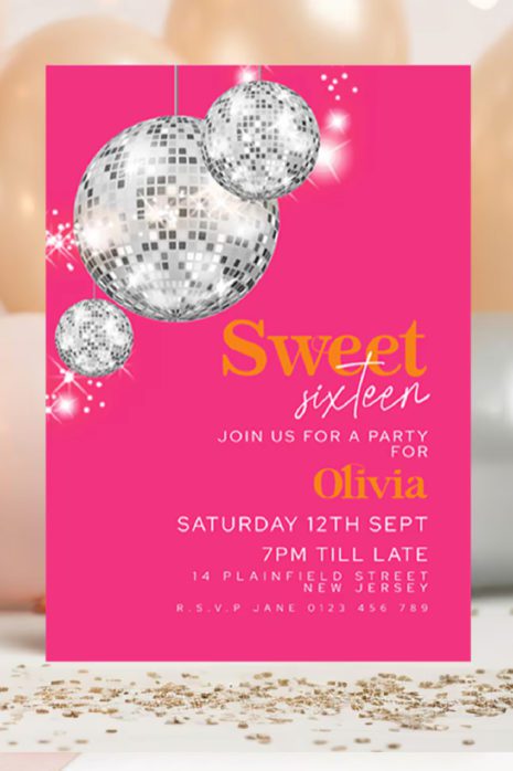 The 25 Most Glamorous Sweet 16 Party Invitations! | Catch My Party