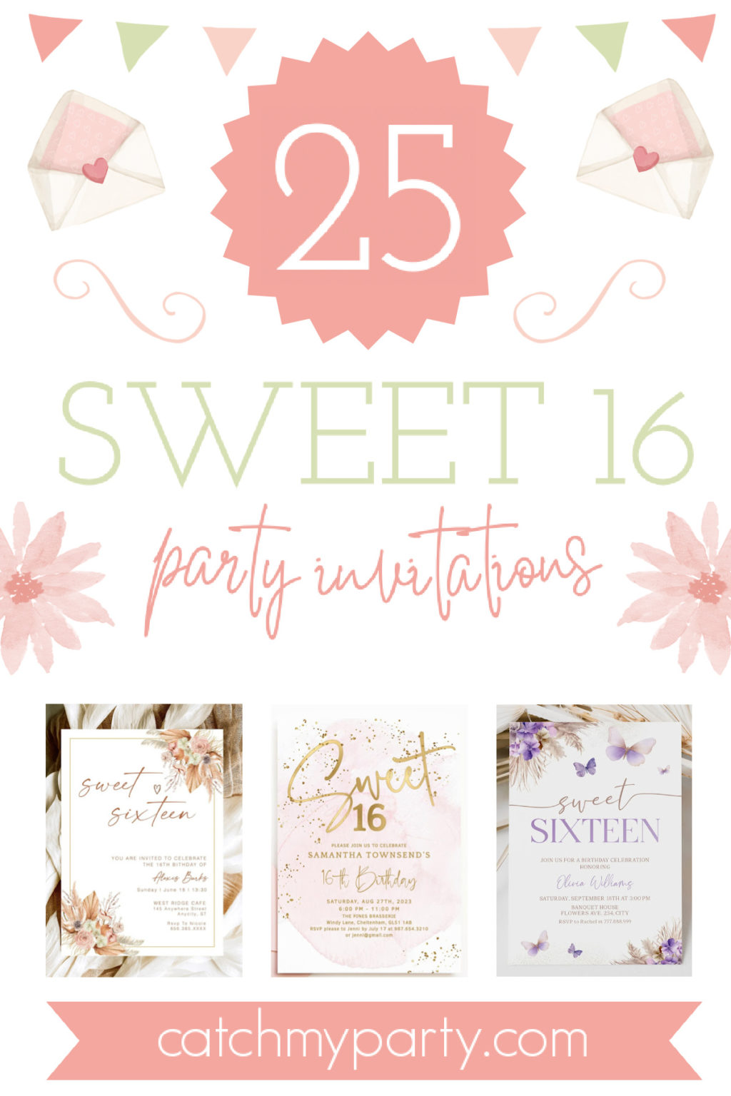 The 25 Most Glamorous Sweet 16 Party Invitations! | Catch My Party