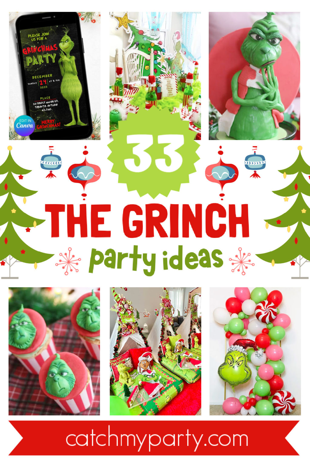 33 Whoville-Ready Grinch Christmas Party Ideas (Decorations • Food ...