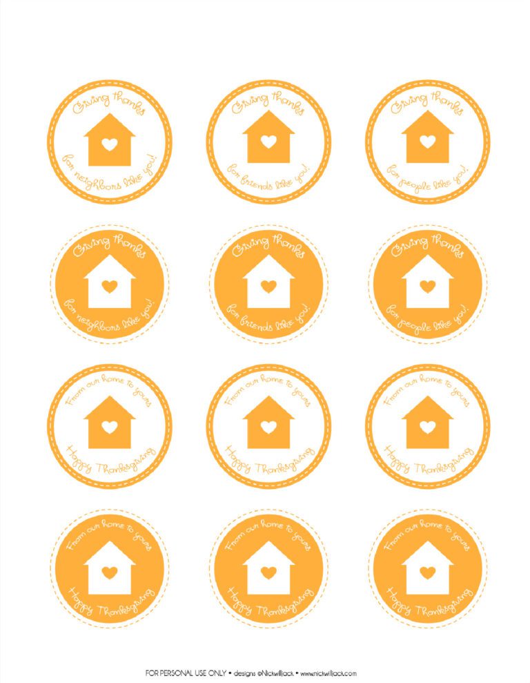 FREE "Giving Thanks" Printable Food Tags | Catch My Party