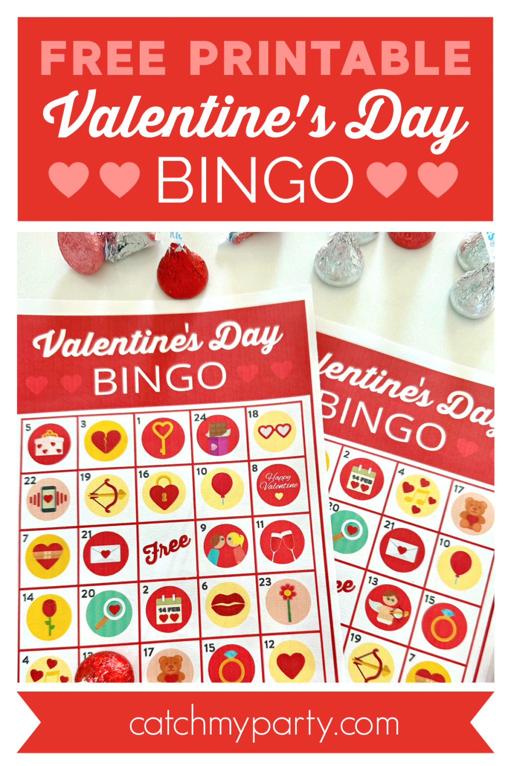 Free Printable Valentines Bingo Game (So Much Fun!) | Catch My Party