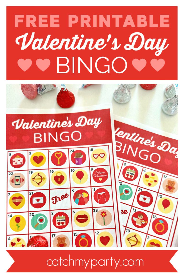 Free Printable Valentines Bingo Game (So Much Fun!) | Catch My Party