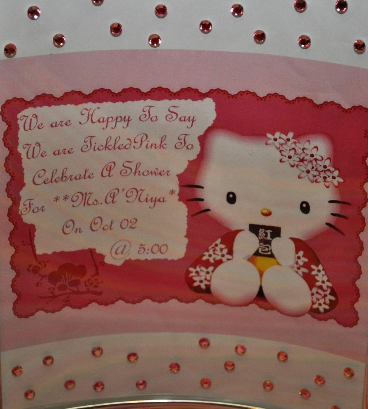 **BLINGED out HELLO KITTY** Baby Shower Party Ideas | Photo 12 of 19 ...