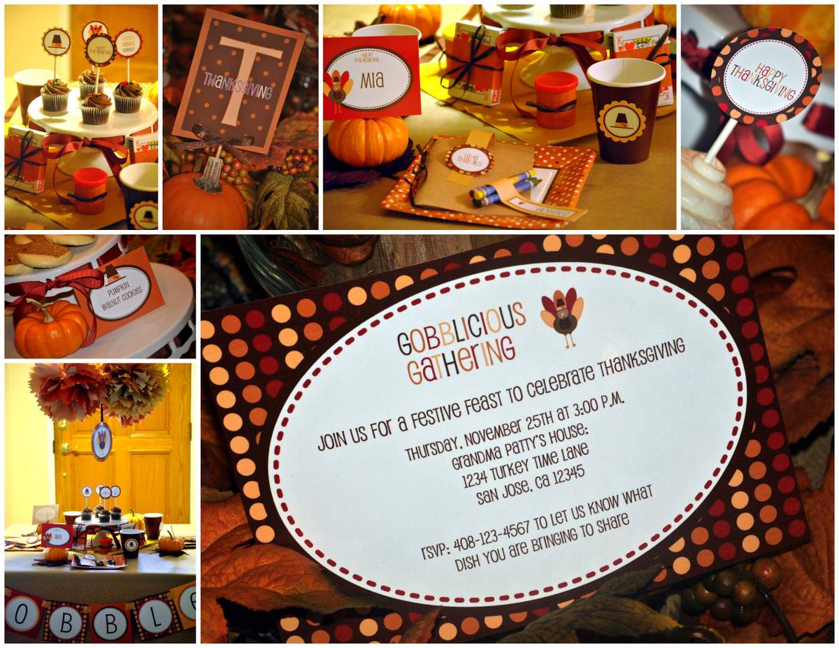 Gobble Gobble / Thanksgiving/Fall "Thanksgiving Kids' Table" | Catch My ...