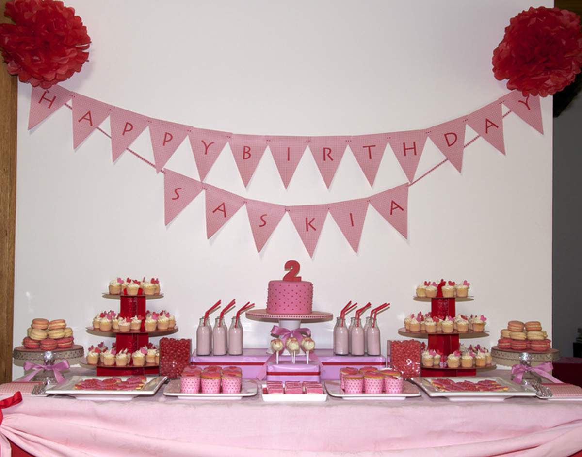 Pink and red polkadot party Birthday Party Ideas | Photo 1 of 10 ...